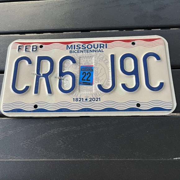 unbranded | Other | Missouri License Plate Bicentennial Red White Blue ...
